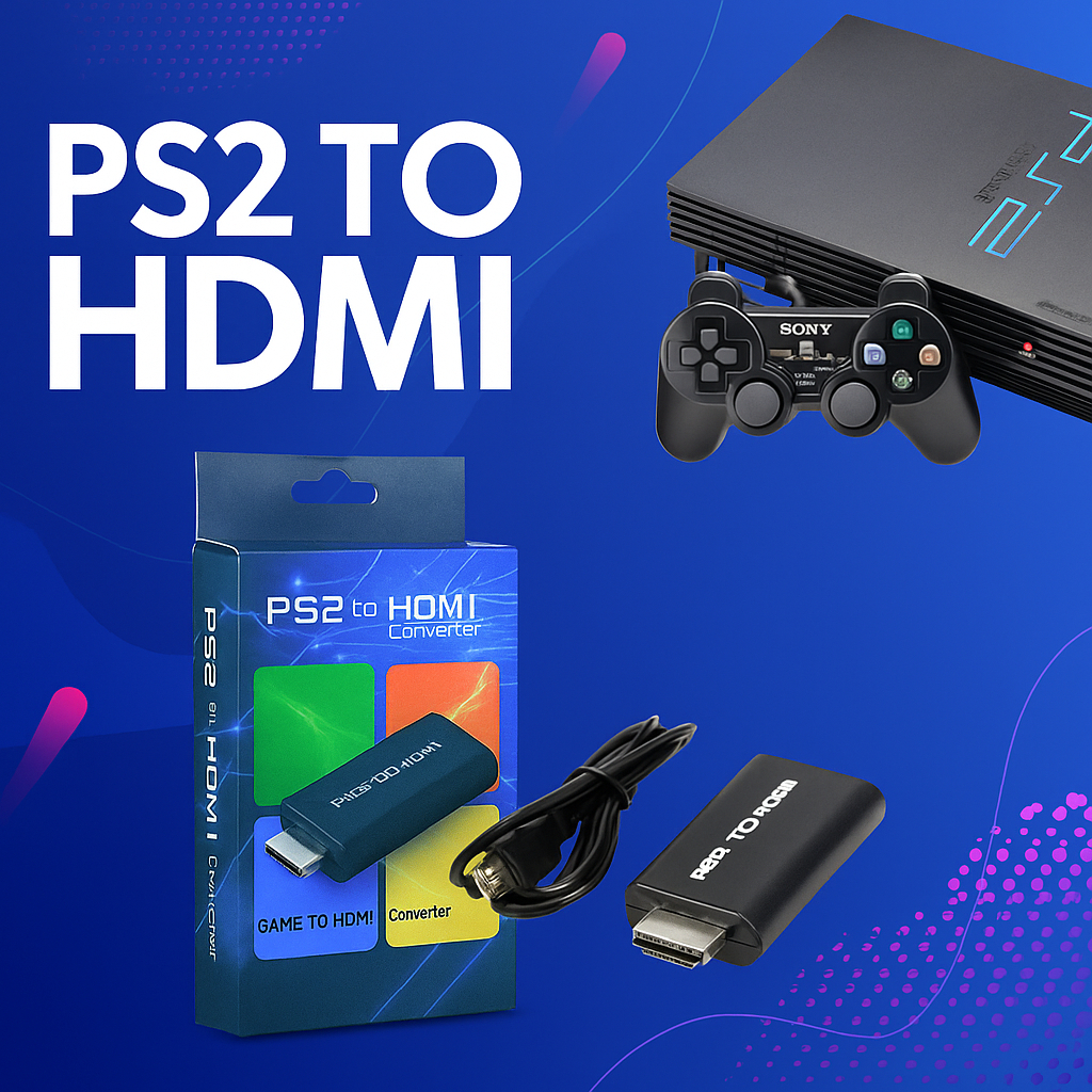 Adaptador AV Multi PS2 para HDMI Full HD – Compacto, Sem Configuração ...