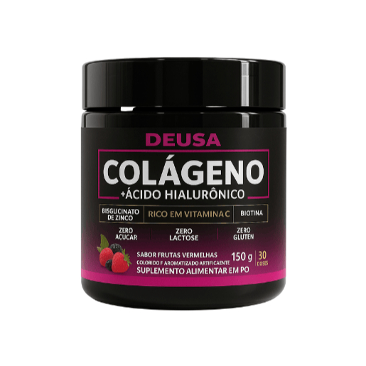 Colágeno Verisol Ácido Hialurônico Deusa Biotina, Vitamina A, C, E, Cobre, Selênio, Zinco Pote ...