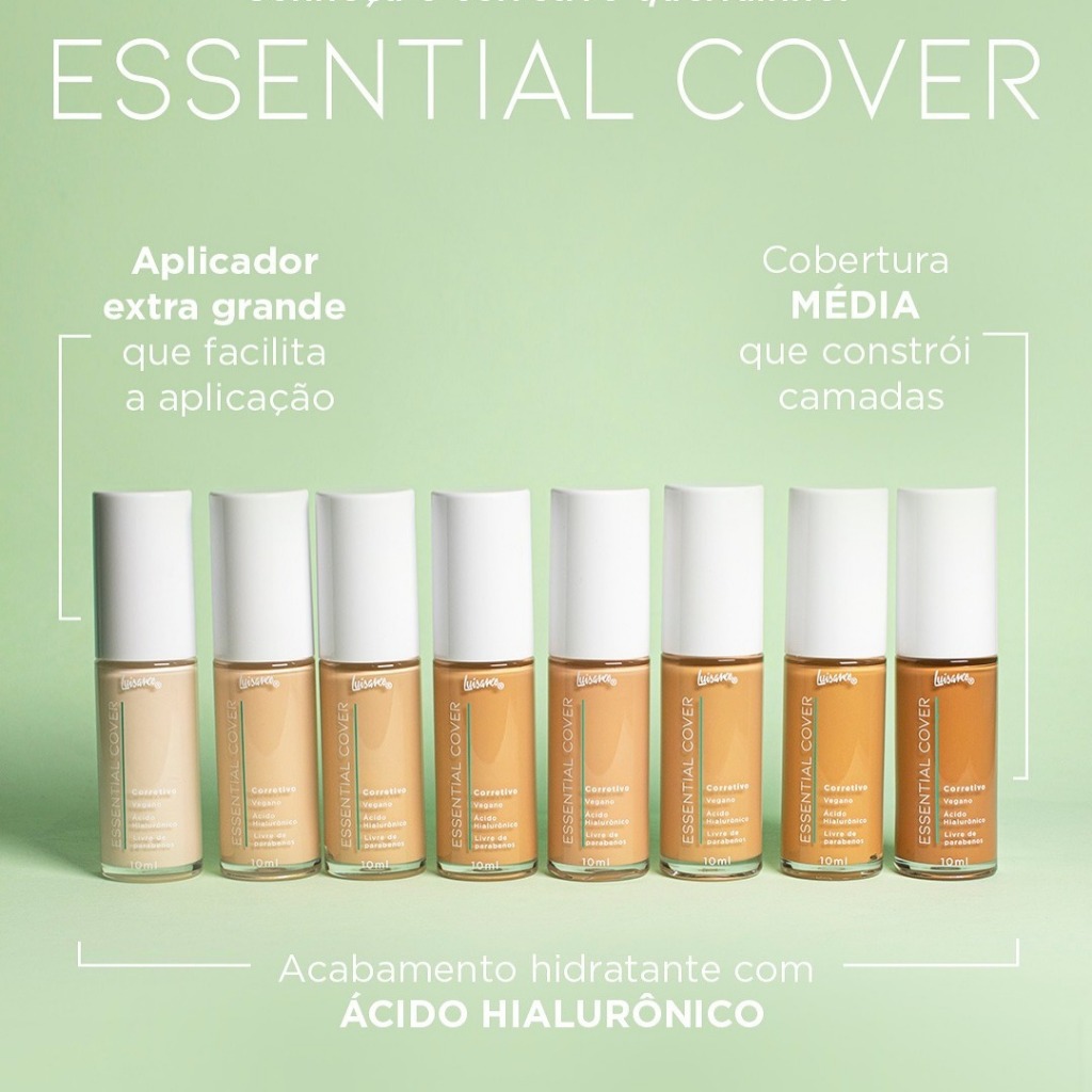 Corretivo Líquido Essential Cover – Luisance, Alta Cobertura e ...