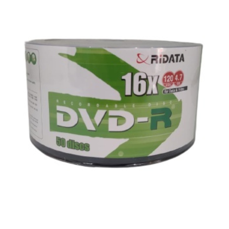 50 Unidades Dvd-r Ridata Logo 8x 4.7gb 120 Minutos | Shopee Brasil