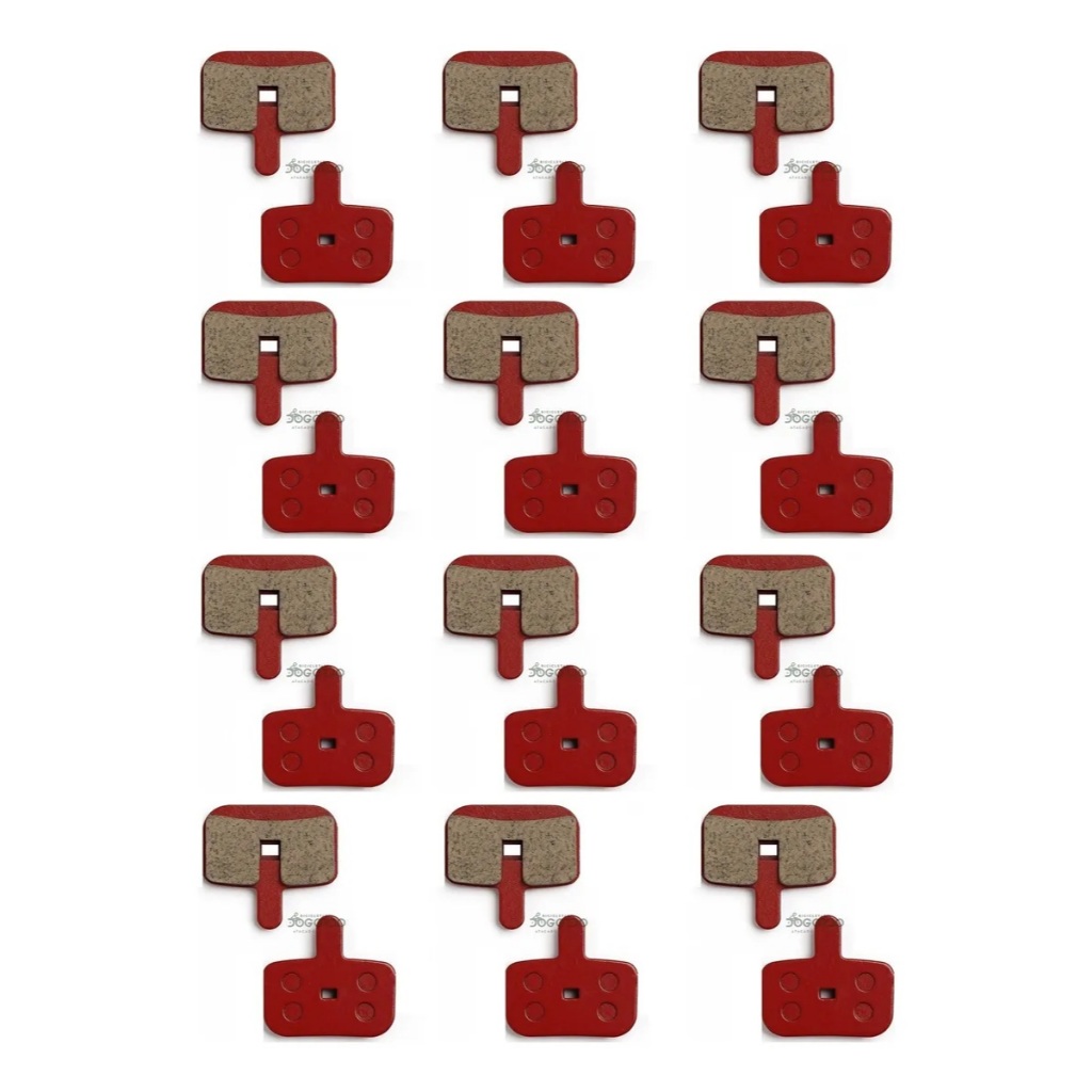 12 Jogos de Pastilha Quadrada Vazada Paco Bike Aro 26 ou 29 Freio a Disco Mecânico e Hidráulico ...