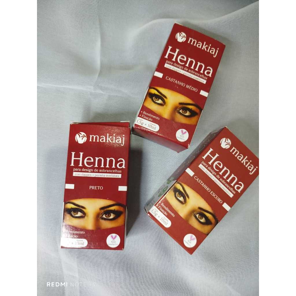 Henna Makaj para design de sobrancelhas | Shopee Brasil
