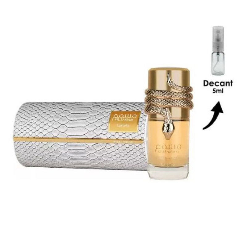 Perfuma Árabe Musaman White intense Lattafa 2ml - 5ml | Shopee Brasil