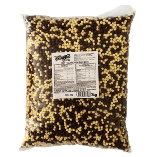 CONFEITO BCEREAL BALL CHOCOLATE E BRANCO 2,5kg | Shopee Brasil