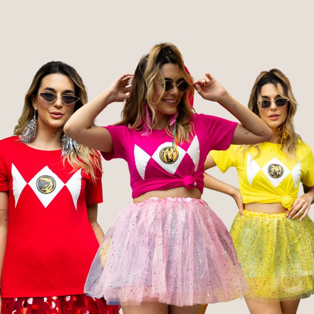 CAMISETA FEMININA LINHA POWER RANGER T-SHIRT BLUSA | Shopee Brasil