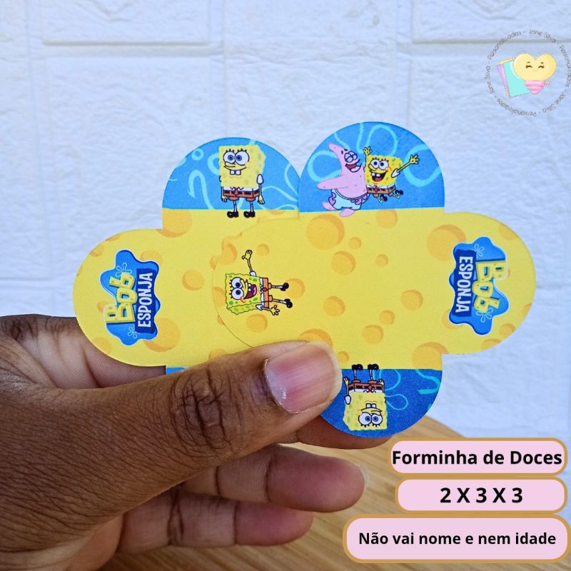 Forminhas Para Doces Bob Esponja - Brigadeiro - Personalizados ...