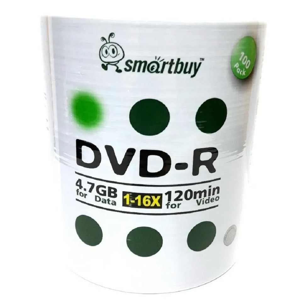 200 Mídia Virgem Dvd Smartbuy Logo 4.7gb 120min Dvdr | Shopee Brasil