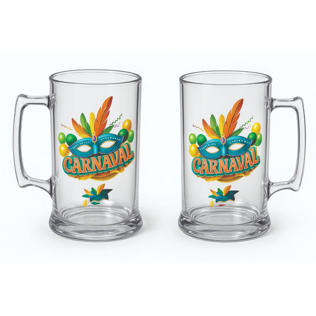 Kit Caneca de Chopp 500ml Personalizada Acrílico Cerveja Chopp Chope ...