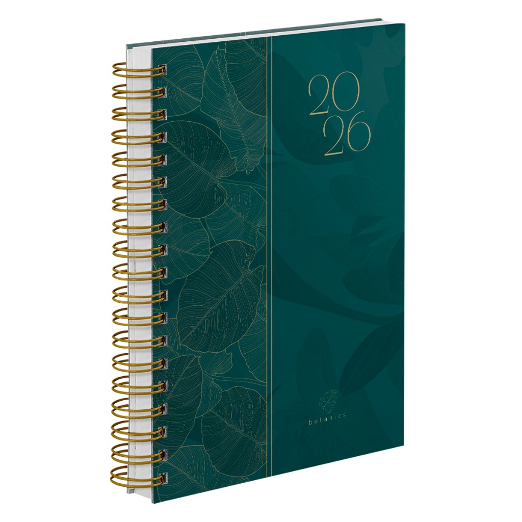 Agenda Diária 2026 Capa Dura Botanics Golden Leaves | Shopee Brasil