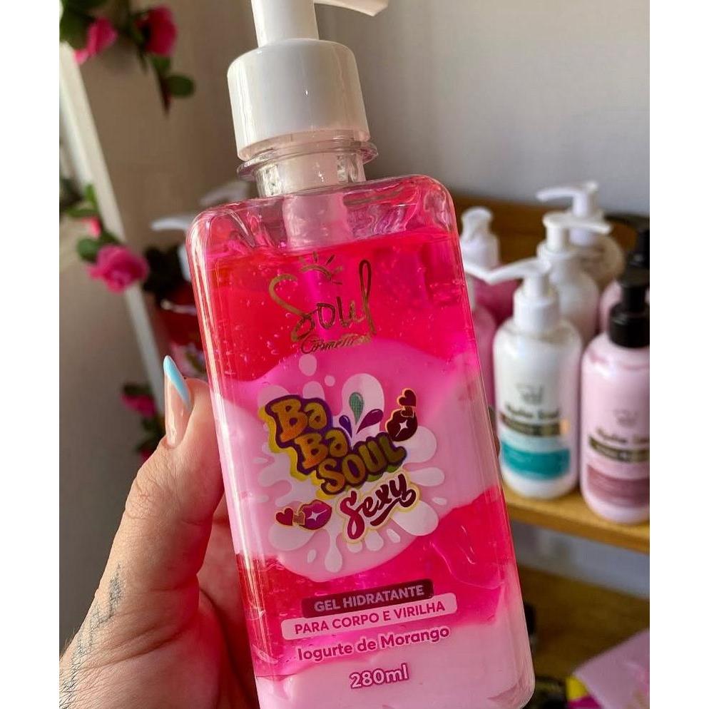 BaBa SOUL Sexy GEL HIDRATANTE PARA CORPO E VIRILHA iogurte de Morango ...