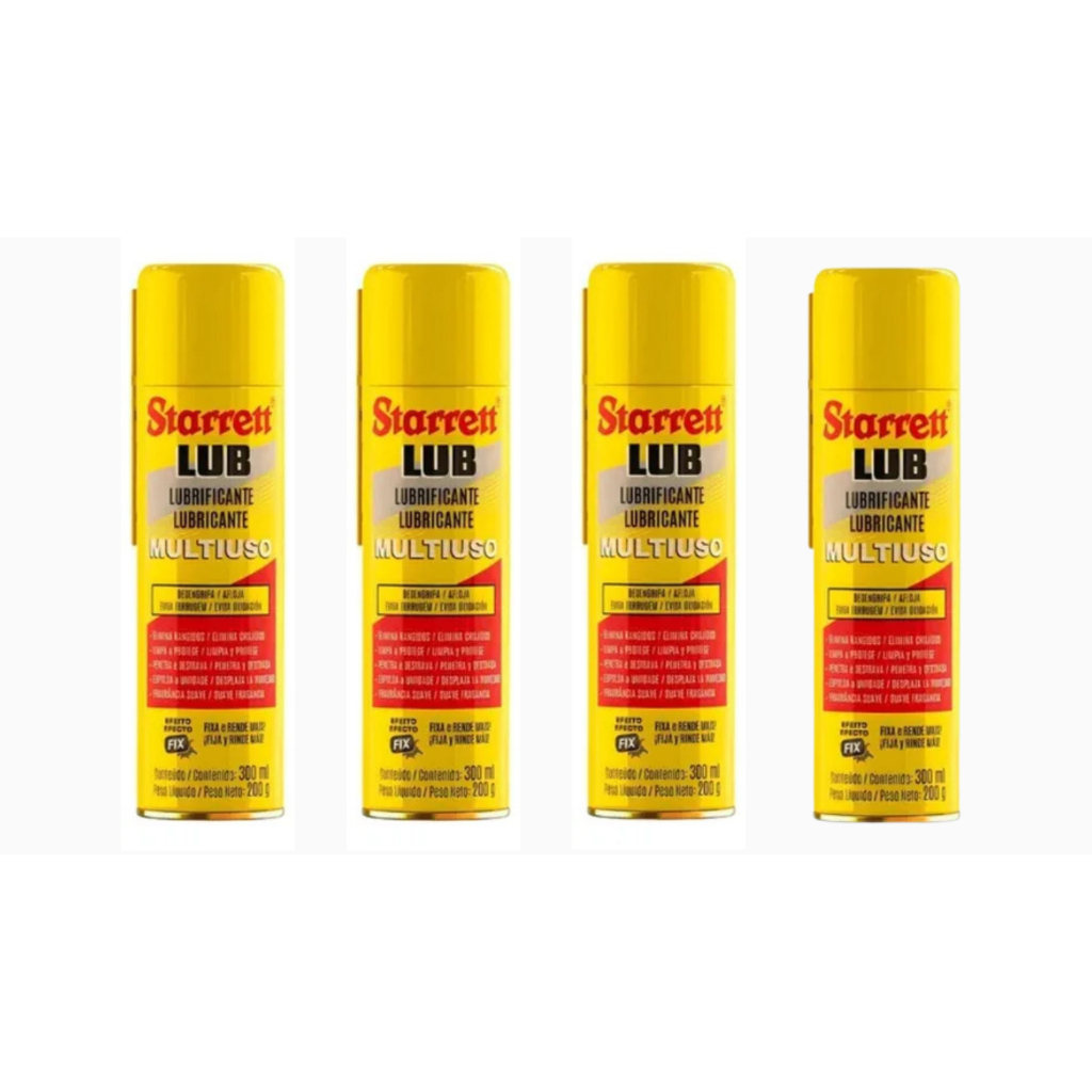 KIT COM 4 UNIDADES ANTI-FERRUGEM STARRETT LUB LUBRIFICANTE MULTIUSO ...