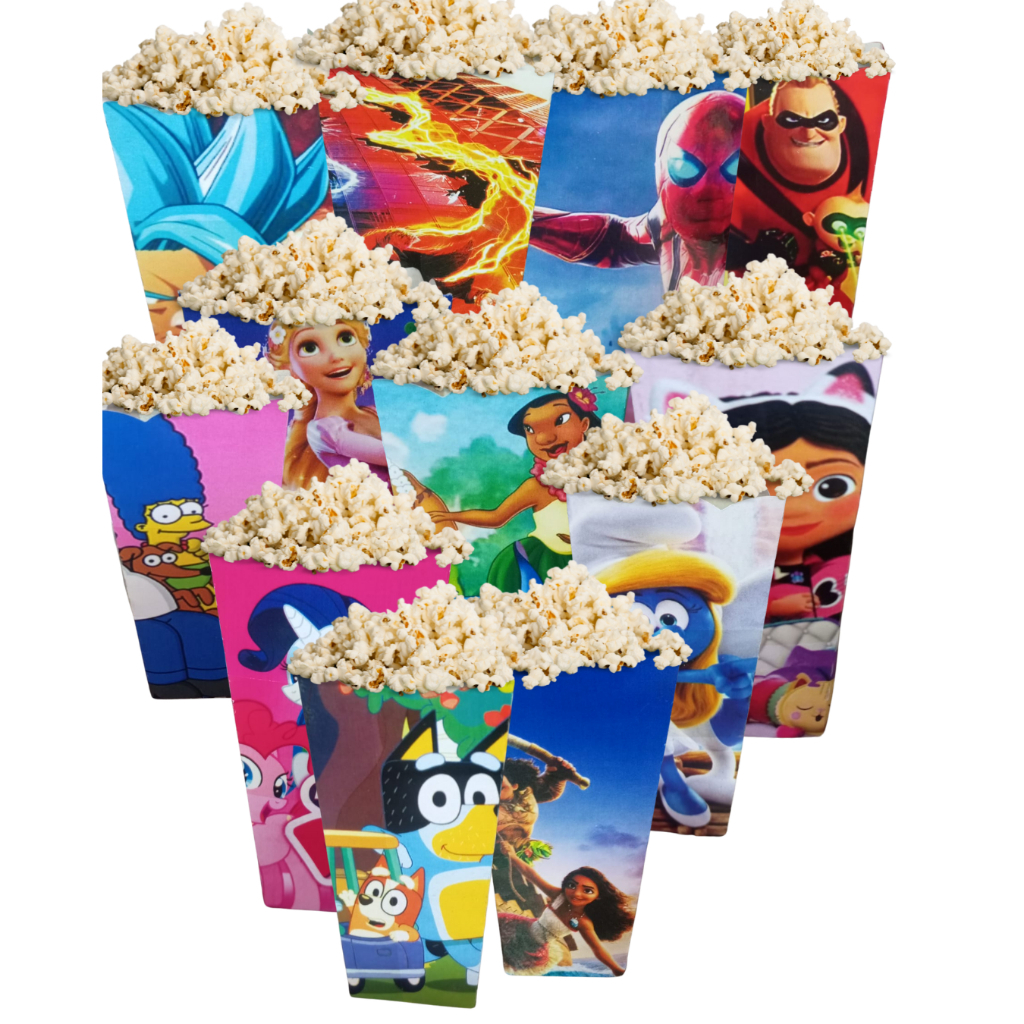 Kit 50 Caixinha De Pipoca Nº 2 Pequena Embalagem Decorada Lembrancinhas ...