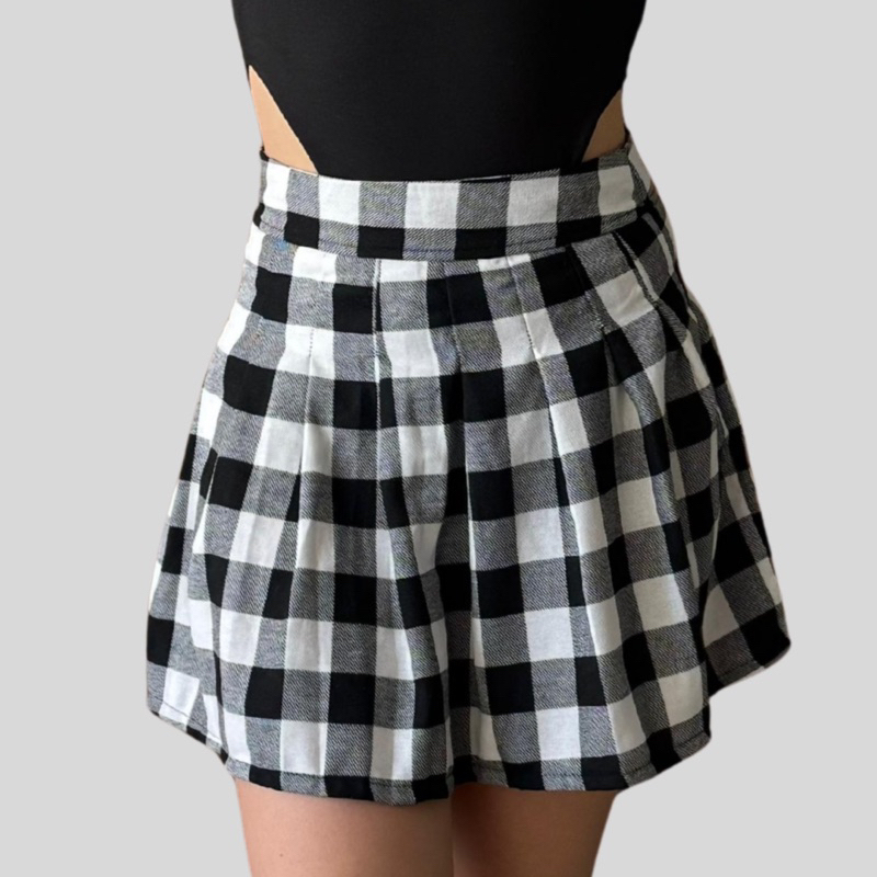 SAIA FEMININA XADREZ RODADA QUADRICULADA FLANELADA RODEIO FESTA JUNINA SÃO JOÃO NO P,M,G ...