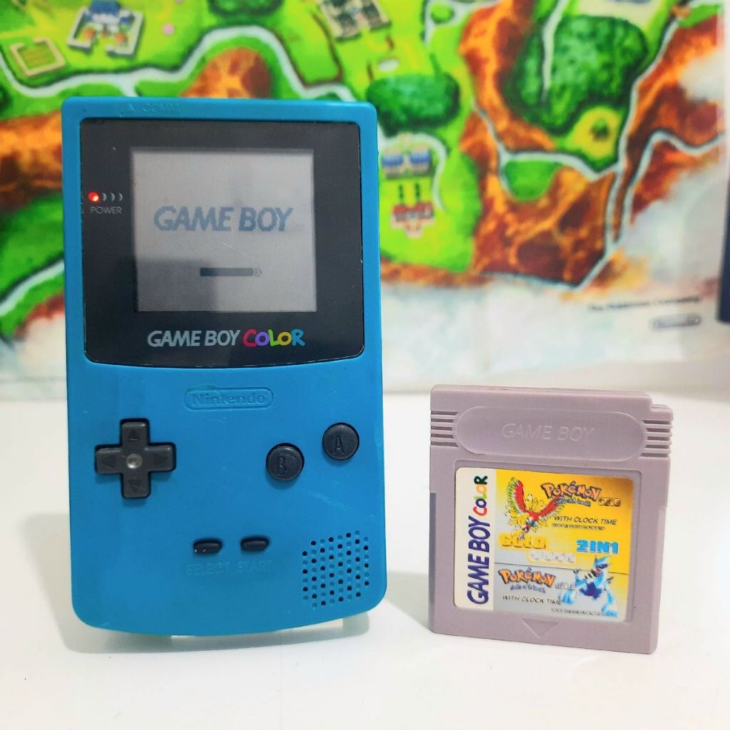 Nintendo Game Boy Color Teal Com Pokémon | Shopee Brasil