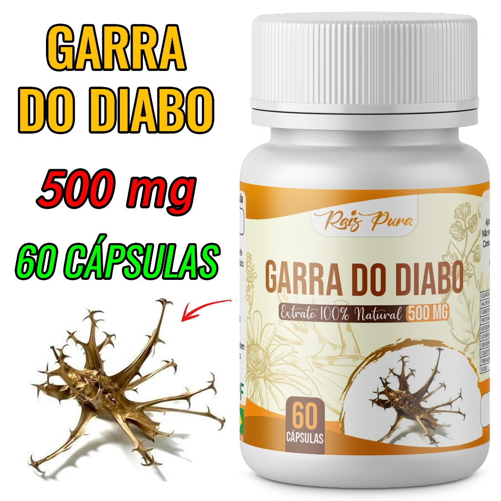 Garra do Diabo | Harpago 500 Mg - 60 cápsulas | Shopee Brasil