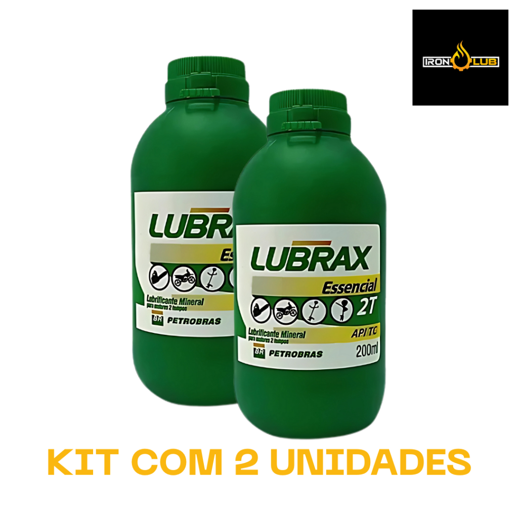 KIT 2 LUBRAX 2 TEMPOS ESSENCIAL 2T MINERAL DE 200ML (VERDE) | Shopee Brasil