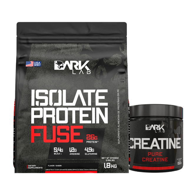 Kit Whey Protein Fuse Isolate Fuse 1,8kg + Creatina Monohidratada Pura ...