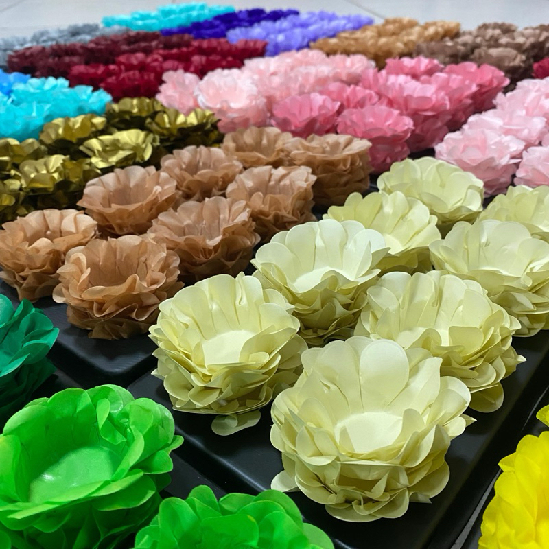 40 - 120 Forminhas Flores Para Doces De Festa 50 Cores Diferentes ...