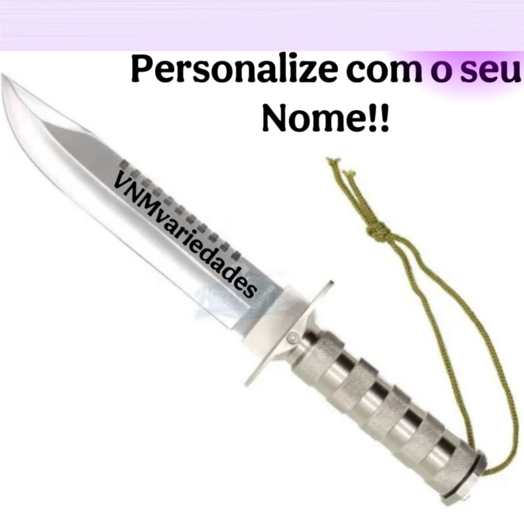 Faca Tática Militar Sobrevivência Rambo Extremamente Afiada/Faca ...