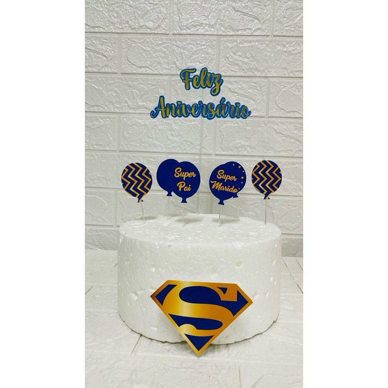 Topo de bolo super pai - TOPO DE BOLO PERSONALIZADO super marido - TOPPER DE BOLO PERSONALIZADO ...