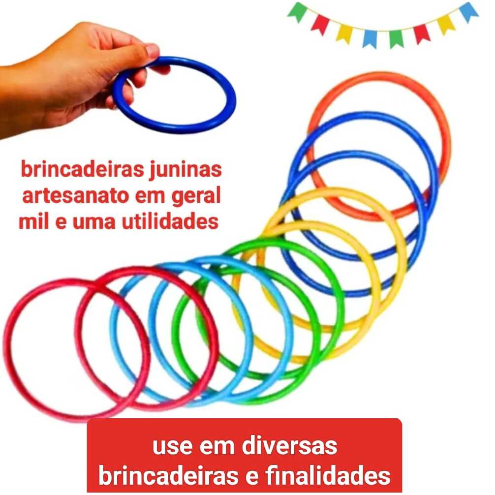 Argolas Coloridas para Brincadeiras Jogo de Argolas Infantil Multiuso ...