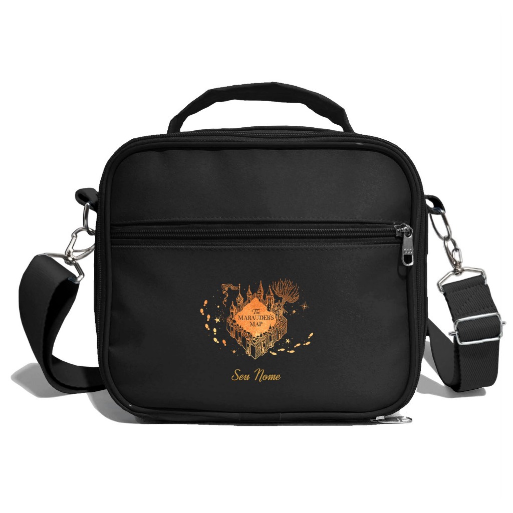 Bolsa Térmica Harry Potter Mapa do Maroto Gold Personalizado Com Nome ...