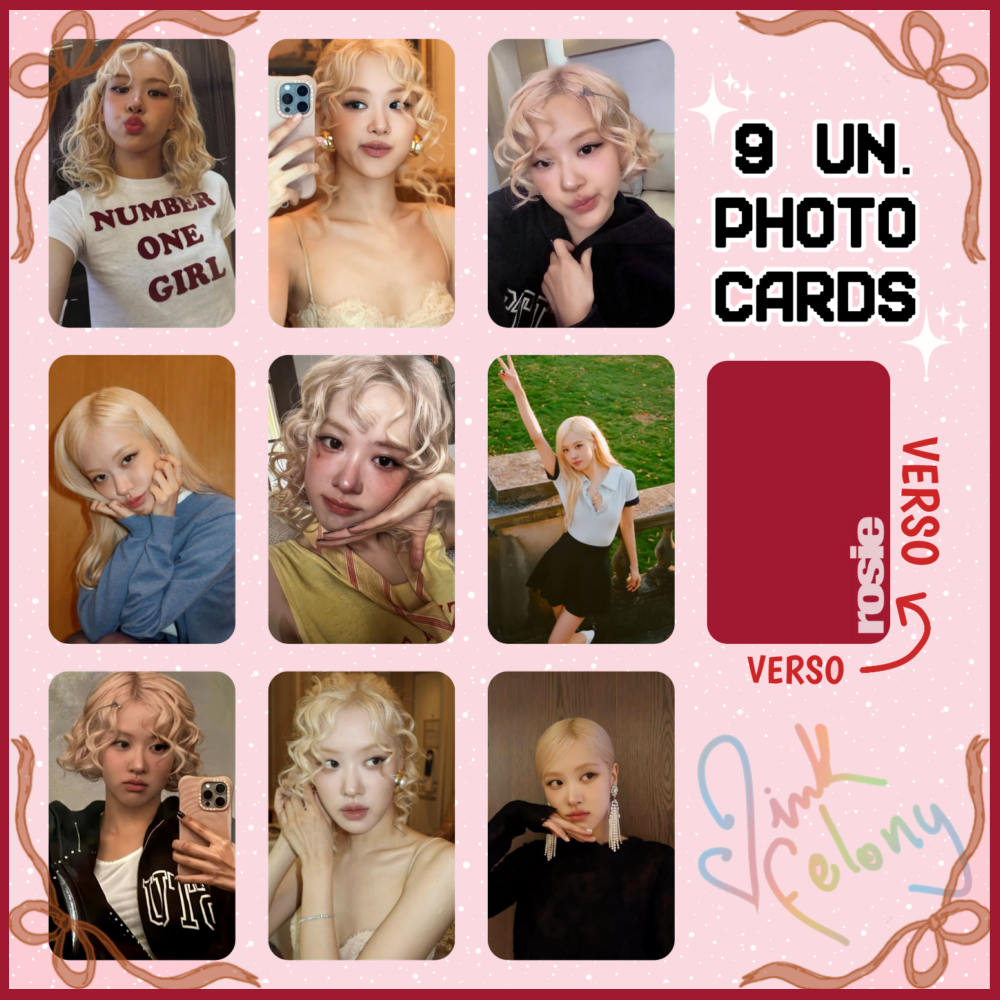 kit 9 photocards fanmade rose rosie album | Shopee Brasil