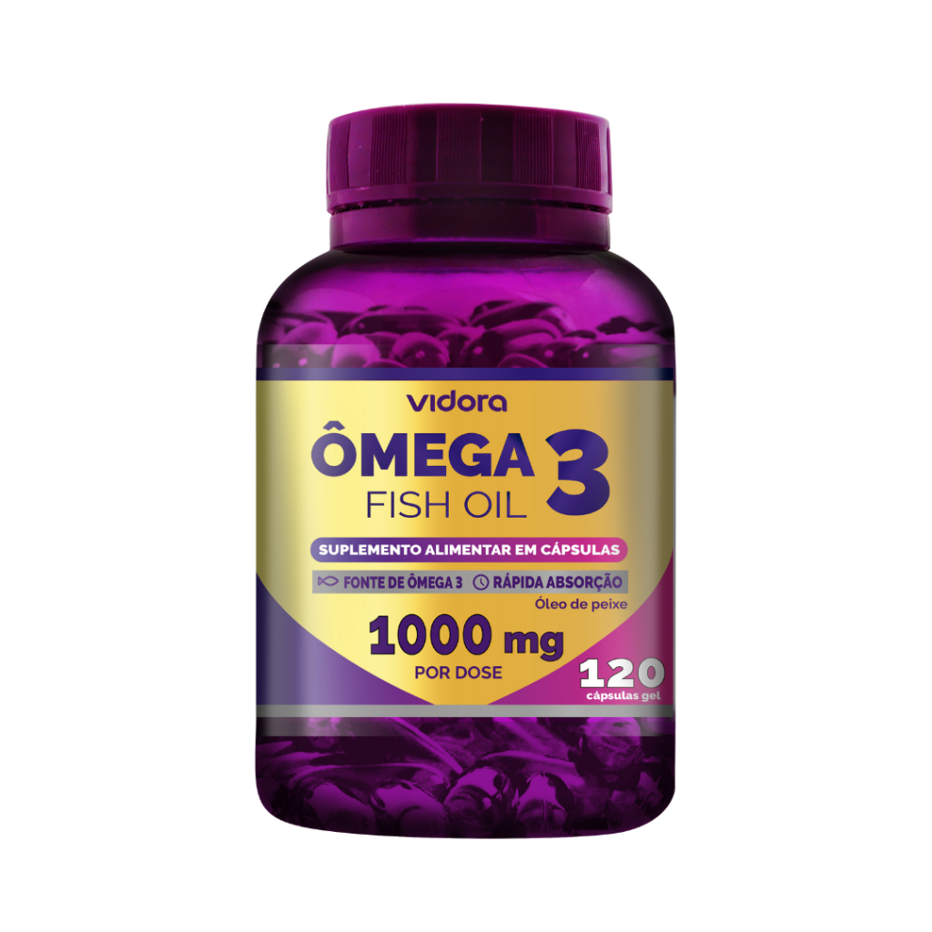 Omega 3 1000mg Fish Oil Vidora 120 Cápsulas. | Shopee Brasil