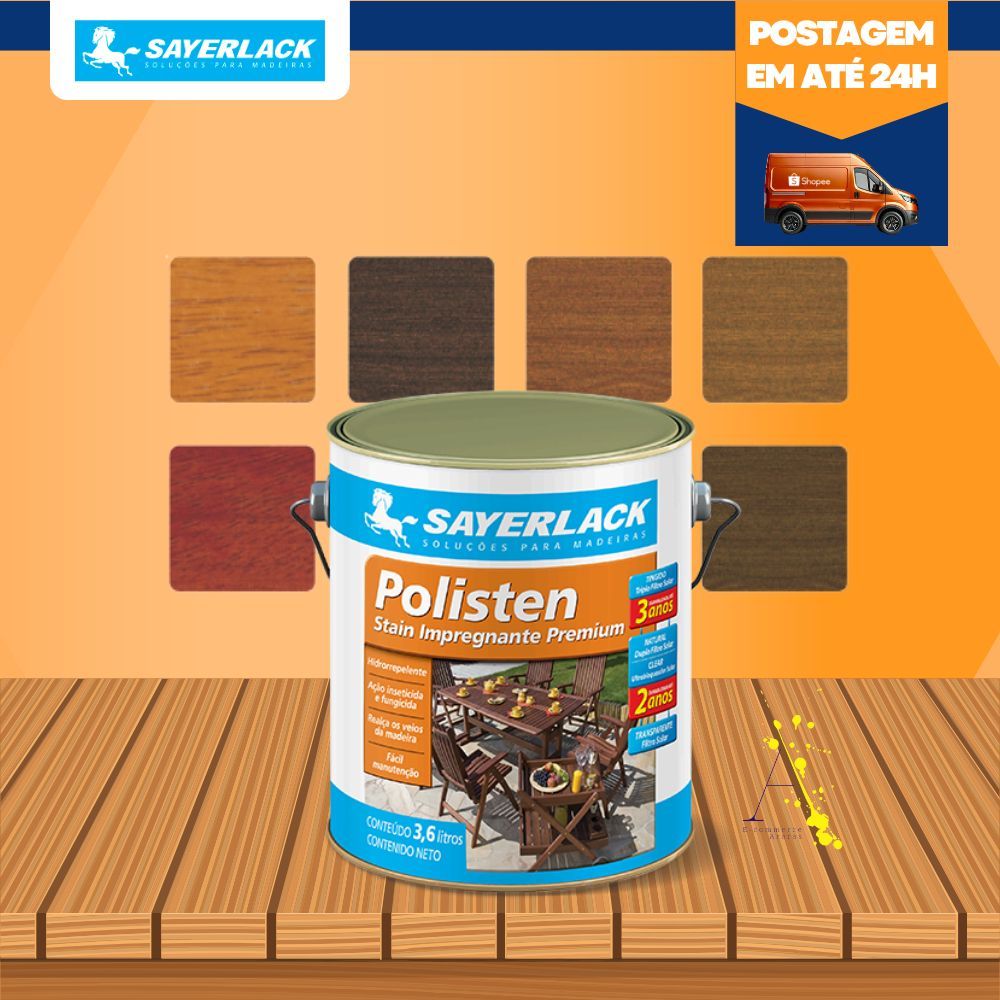 Polisten Impregnante Tingido 3,6L Cores Sayerlack | Shopee Brasil