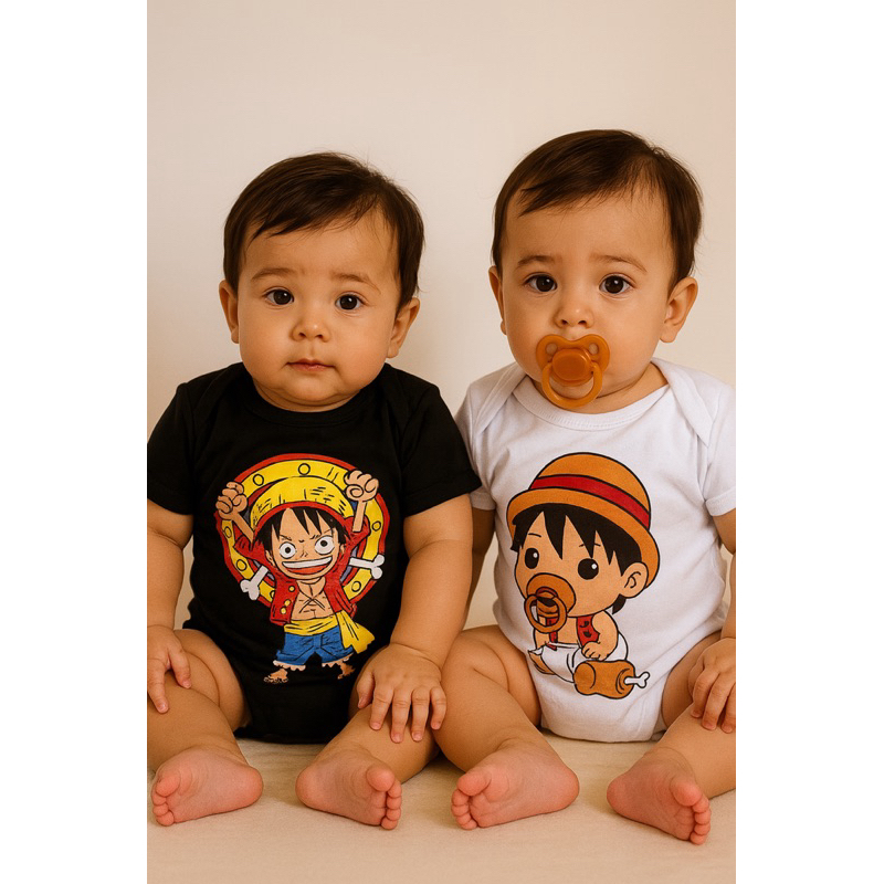 Body Bebê Monkey D. Luffy One Piece | Fantasia Anime Menino Roupa ...