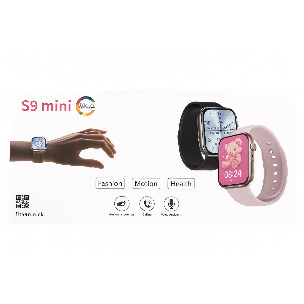 Smartwatch S9 Mini AMOLED – Fashion, Motion e Saúde – Comando por ...