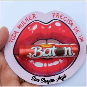 20/30/50 Cards Personalizados Boca p/ Chocolate Batom – Lembrancinhas ...