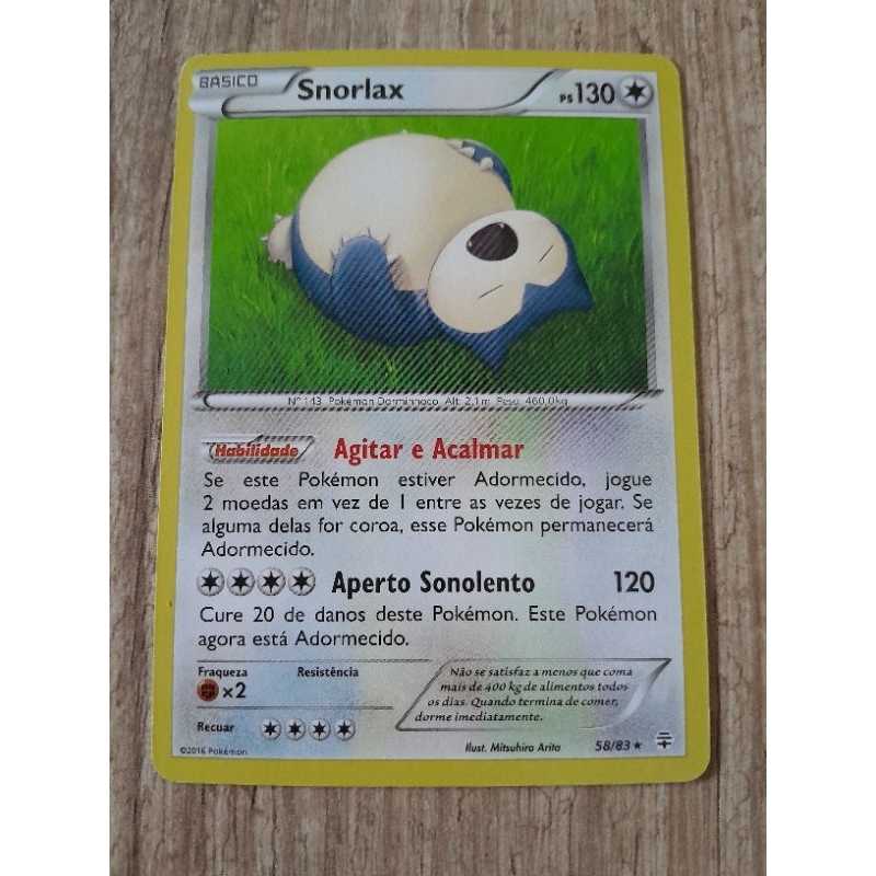 Carta Pokemon Snorlax Original SP | Shopee Brasil