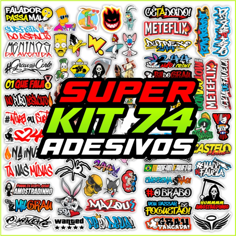 74 UNIDADES Adesivos - Cartela - para Bike Bicicleta Carro Moto Capacete - Osascorte Grau 244 ...
