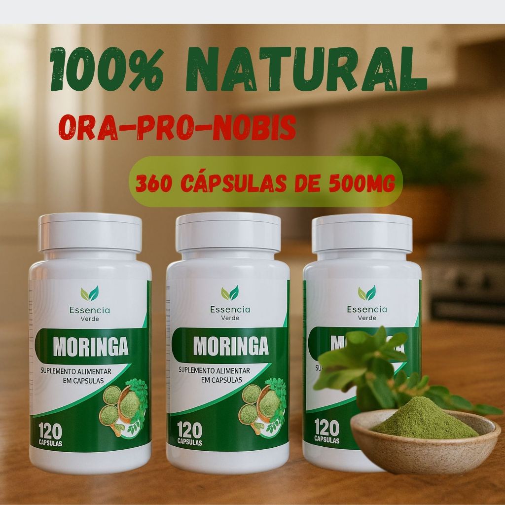 Moringa Oleifera + Suplemento 100% Natural 500Mg Planta da Vida ...