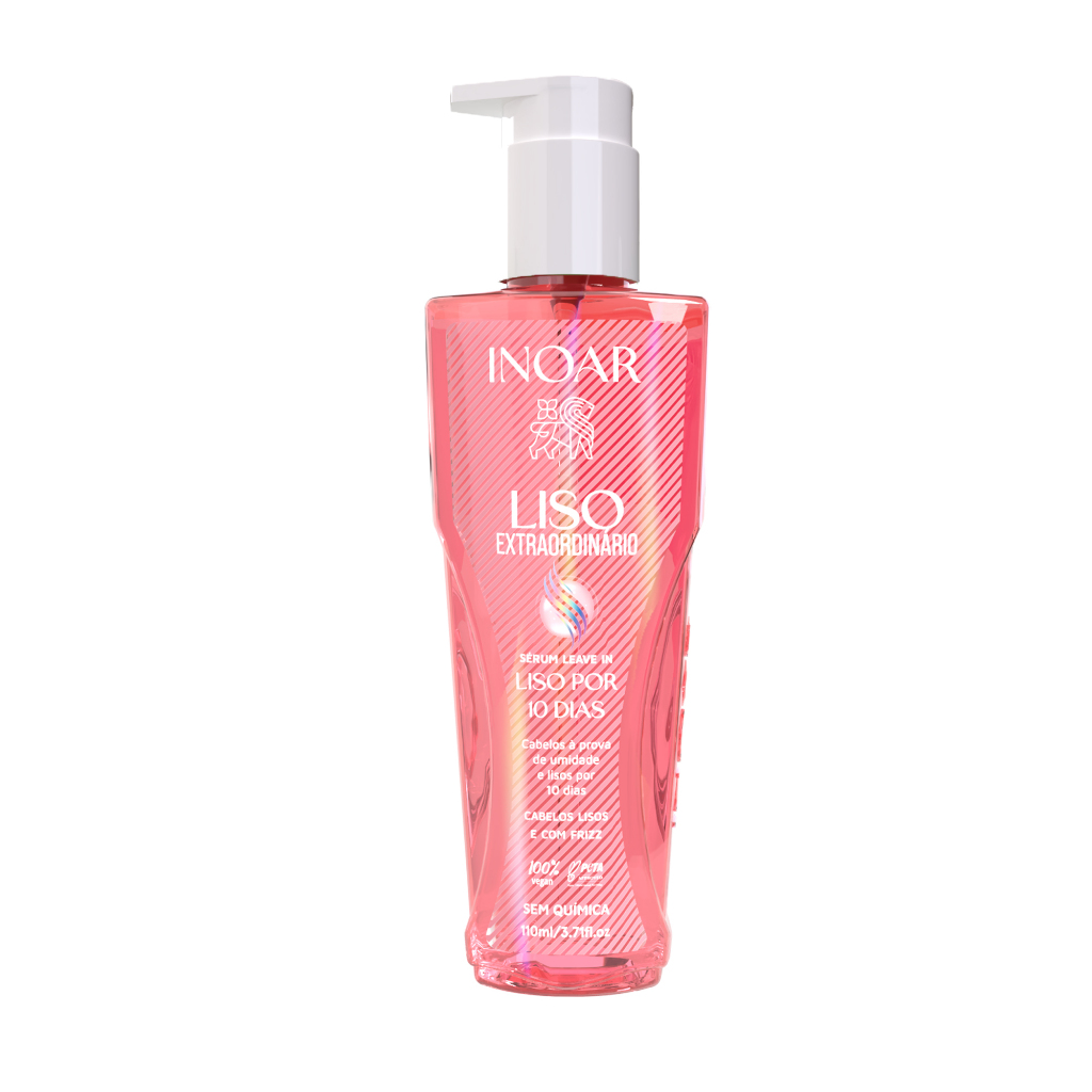 INOAR LISO EXTRAORDINARIO SERUM LEAVE IN 110ML | Shopee Brasil