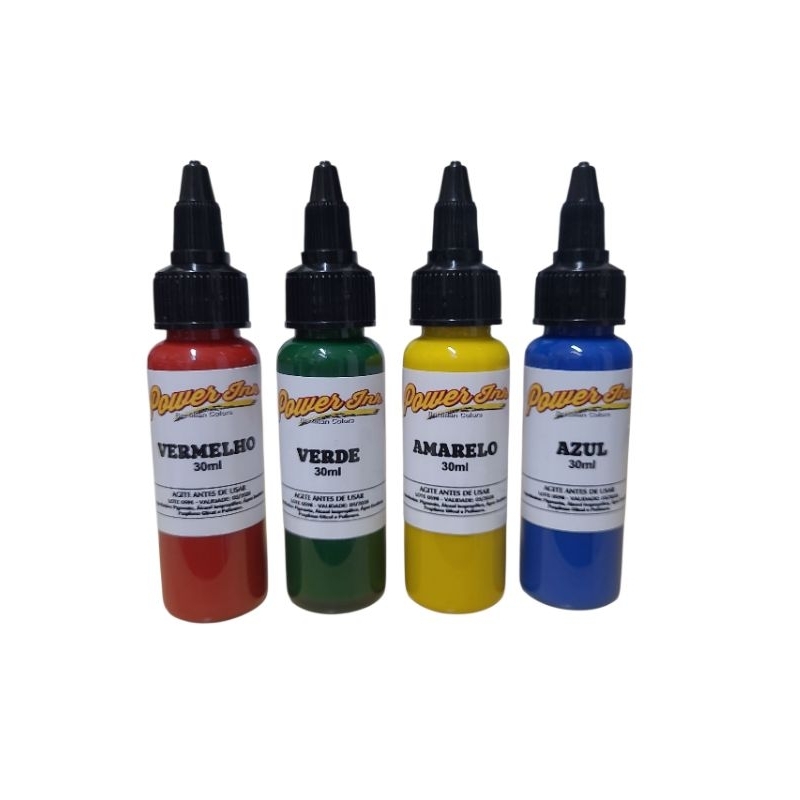 Frasco Tinta para tatuagem Powerink cores 30ml | Shopee Brasil