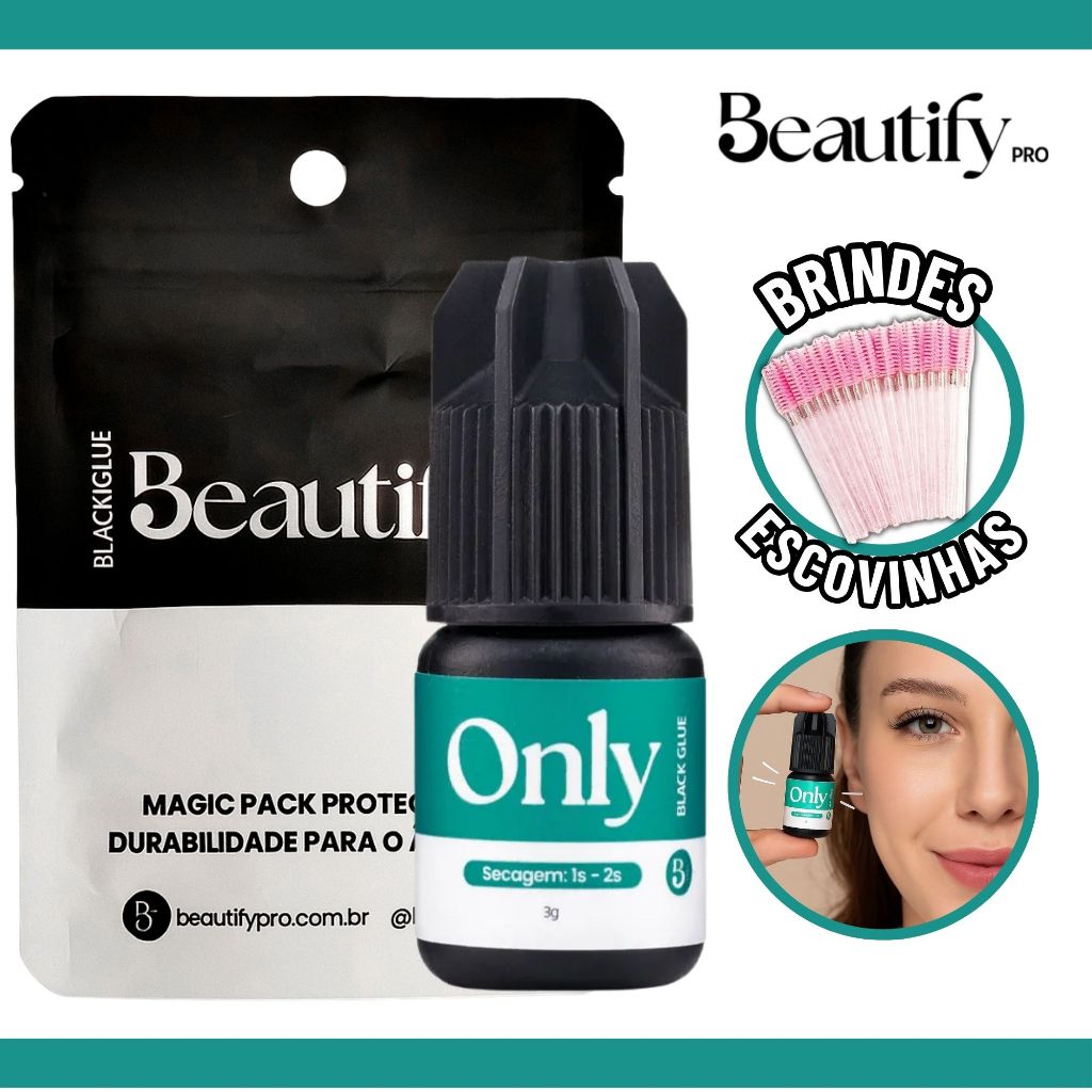 Cola Adesivo Only Beautify Pro 3g Para Alongamento De Cílios | Shopee ...