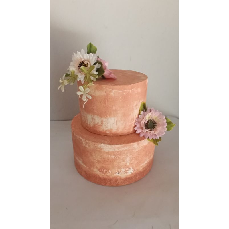 Bolo Fake lindo rústico flores | Shopee Brasil