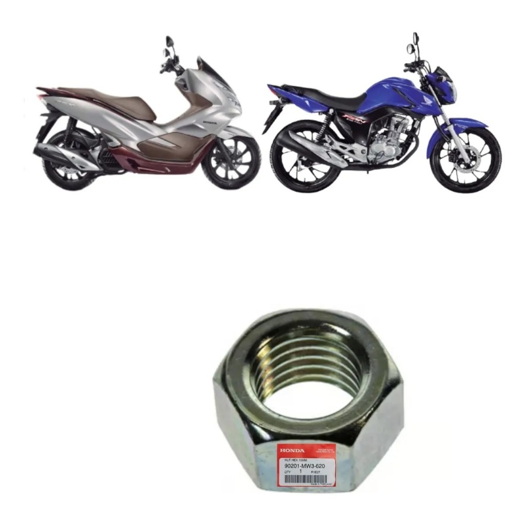 Porca Rosca Invertida Retrovisor Cg Start Fan 160 Cb500 Original Honda | Shopee Brasil