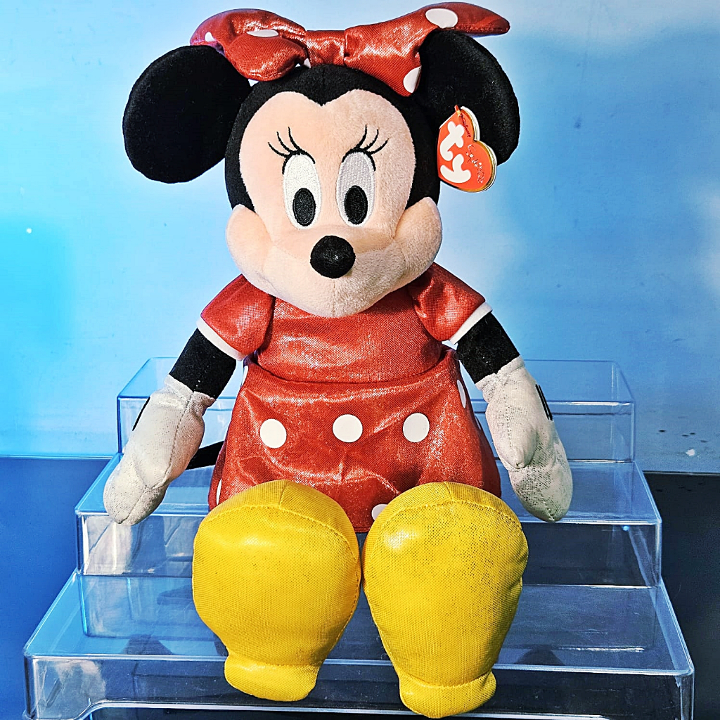 Boneca de Pelúcia Minnie Mouse Disney Ty Sparkle Original | Shopee Brasil