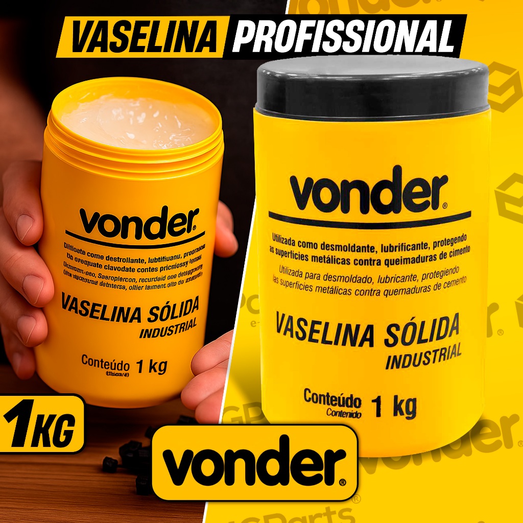 Vaselina Sólida 1kg Vonder Profissional Lubrificante Desmoldante Pronta ...