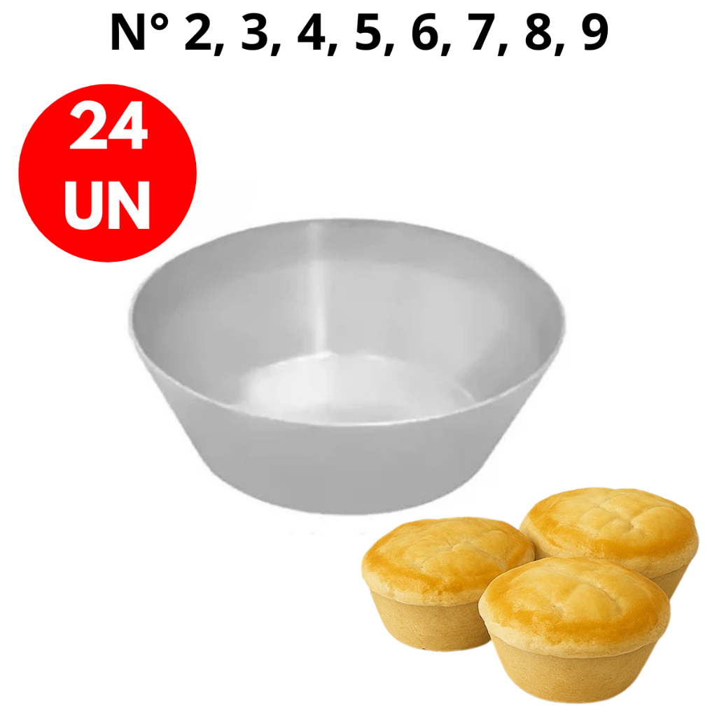 Kit 24 Unidades Conjunto Formas de Empada Forminha Mini Empadinha ...