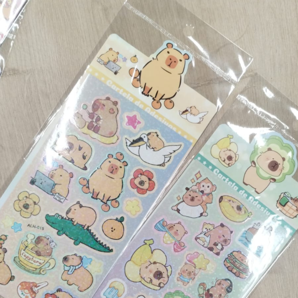 CARTELA DE ADESIVOS CAPIVARA KIT C/5 | Shopee Brasil