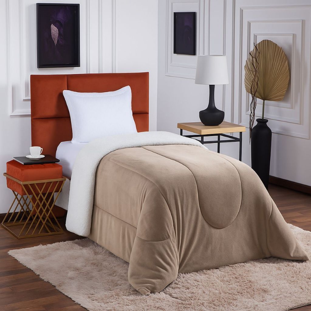 Edredom Sherpa Cobertor e Coberdrom Solteiro 1,50 x 2,20m Diversas ...