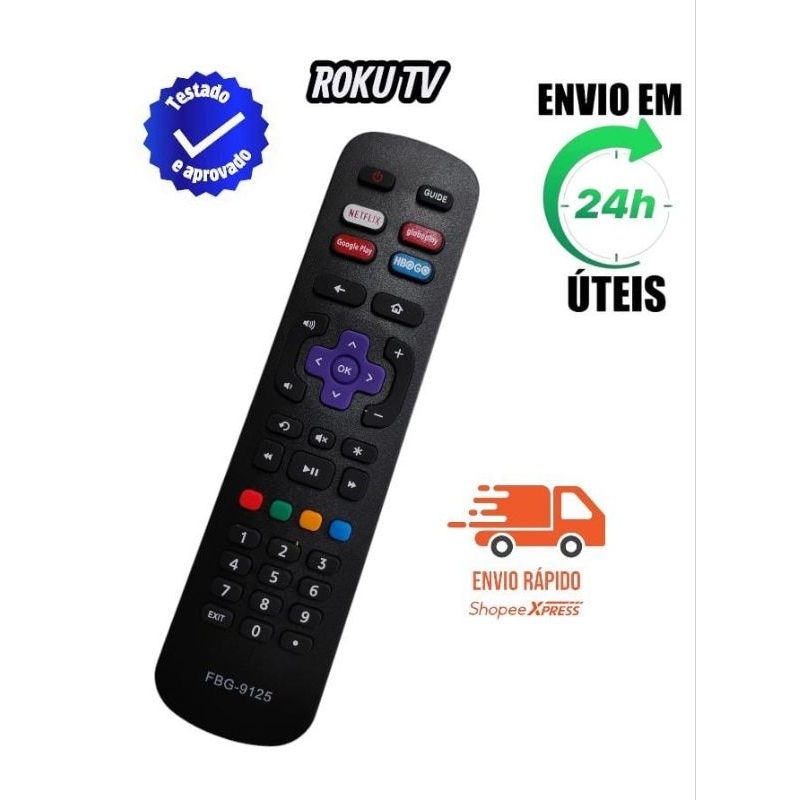 Controle Remoto P/ TV AOC Roku 32S5045/78G 40S5045/78G 43S5045/78G FBG ...