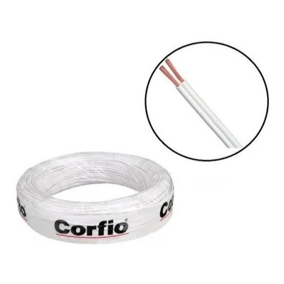 Cabo Fio Flexivel Paralelo 2x1,5mm OU 2x2,5mm Corfio AntiChama Em metro ...