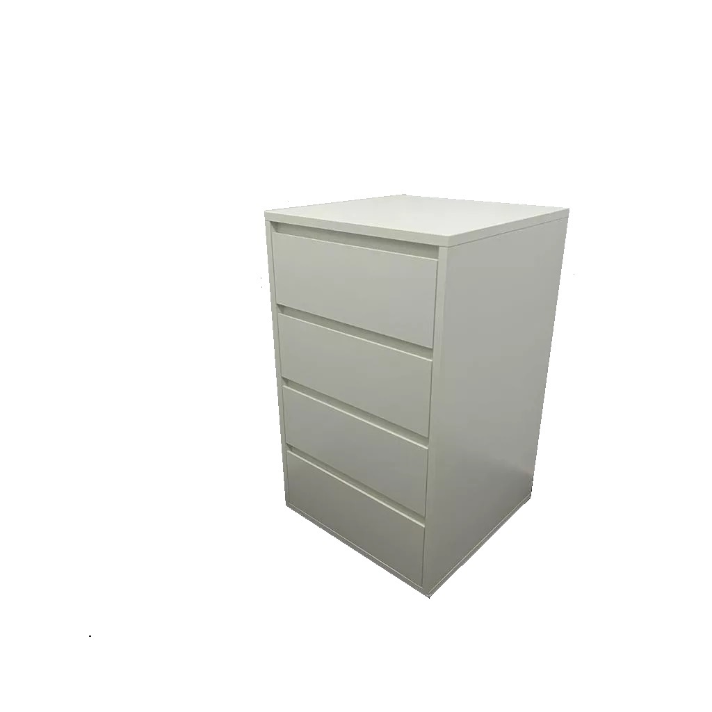 Gaveteiro Cor Branco C/ 4 Gavetas Cava 100%mdf Corredicas Telescopicas ...