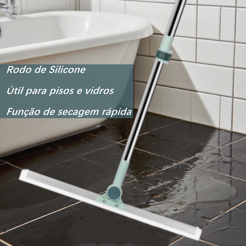 Rodo de Silicone Para Limpeza Banheiro Vassoura Mágica Rodo Tira Pelo ...