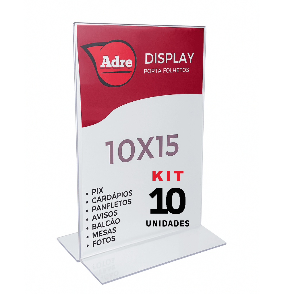10 Display Acrilico 10x15 T mesa | Shopee Brasil